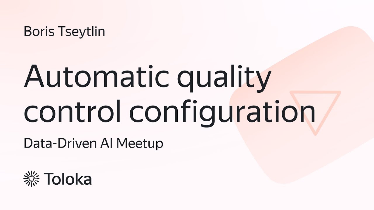 Automatic quality control configuration - YouTube