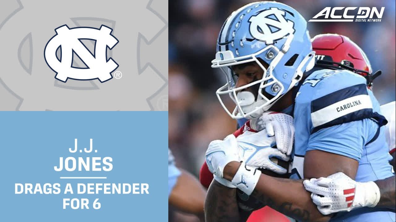 UNC's J.J. Jones Drags A Tackler For 6 - YouTube