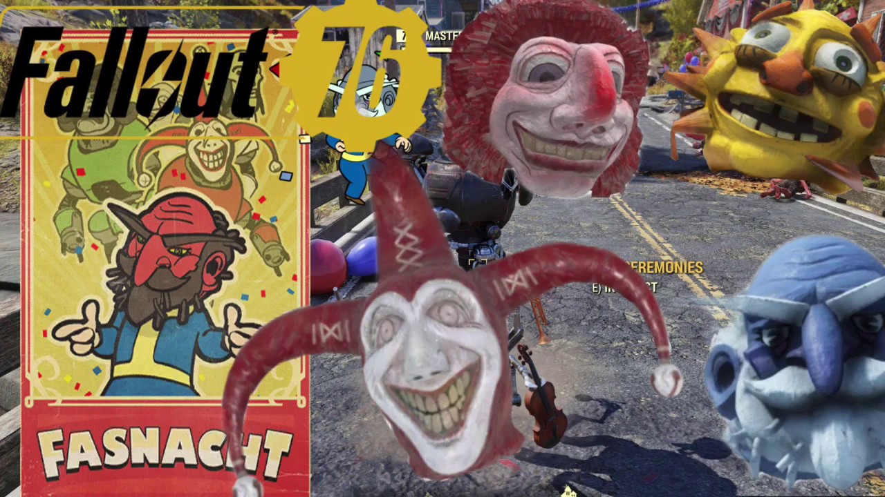 Fallout 76 - First official fasnacht parade 2020 (NEW RARE MASKS) - YouTube