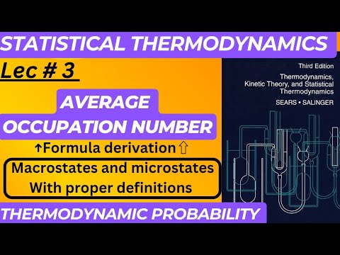 Average occupation number | Macrostates and microstates | thermodynamic ...