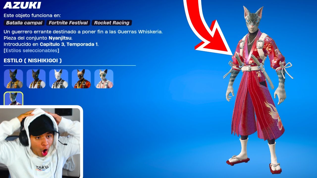 NUEVO ESTILO DE LA SKIN AZUKI EN FORTNITE - YouTube