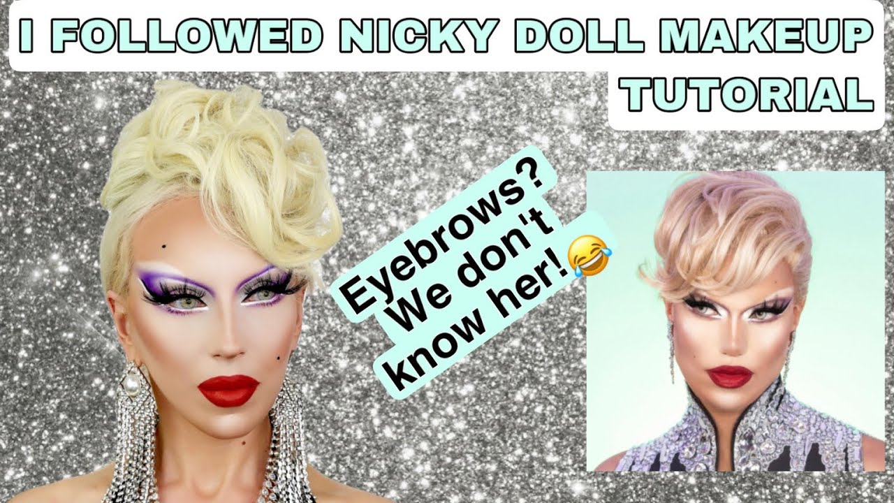I FOLLOWED NICKY DOLL MAKEUP TUTORIAL! GLAM MAKEUP BY ELAINA [2022 ...