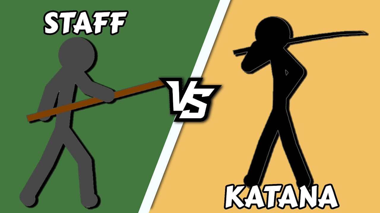 STAFF VS KATANA STICKMAN FIGHT COLLAB with @linebreakershere - Pivot ...