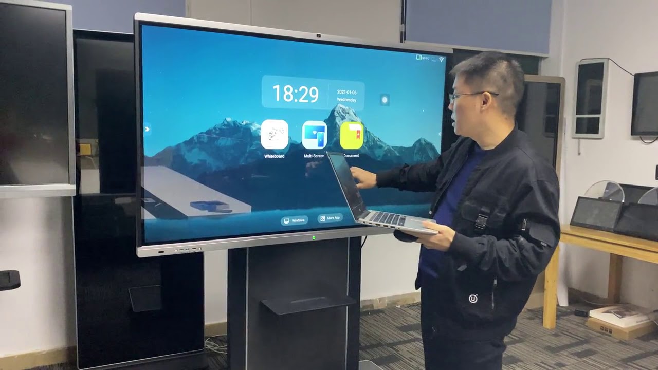 Interactive whiteboard Screen sharing function display - YouTube