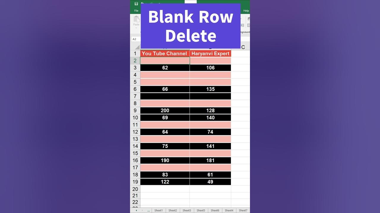 How to Remove Blank Rows in Excel || How to Delete All Blank Rows in ...