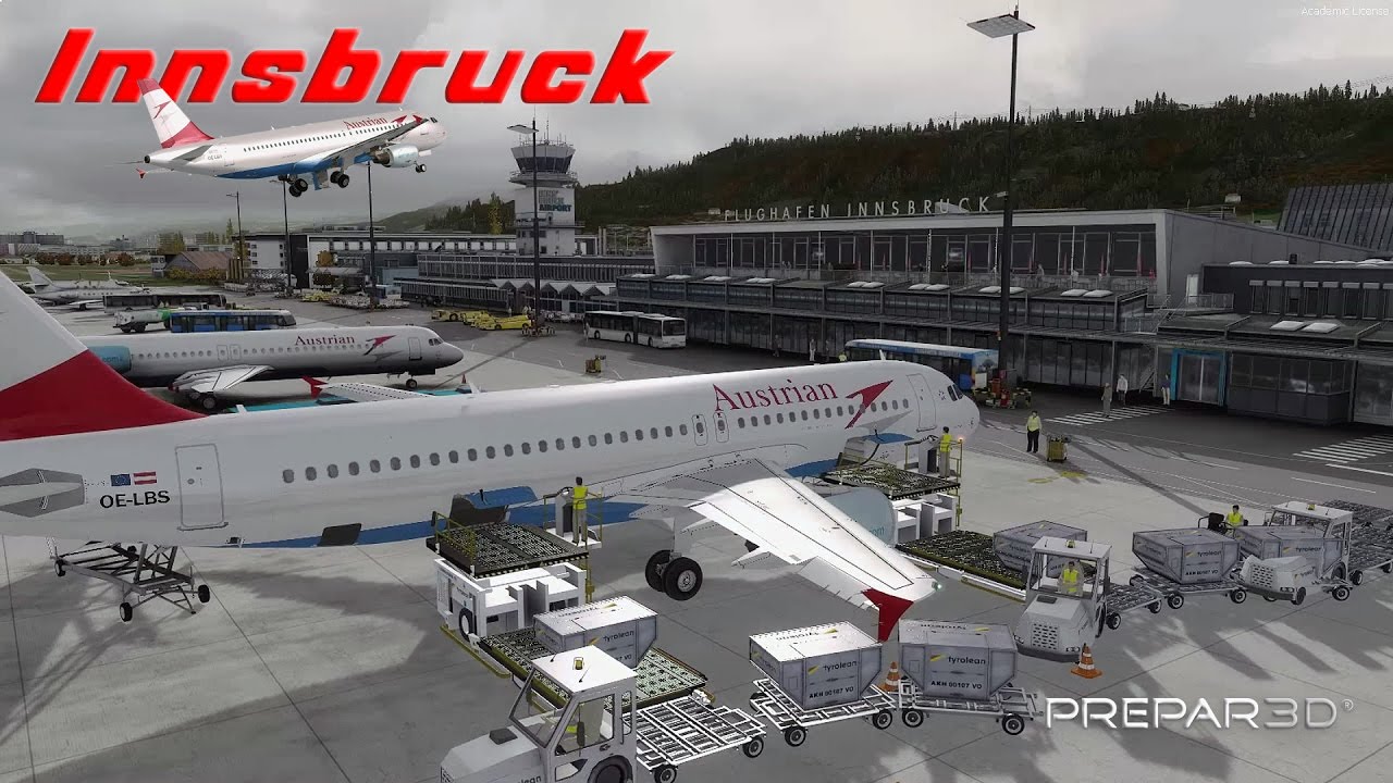 FSLabs A320-X Takeoff ORBX Innsbruck - Austrian - P3D FSX - YouTube