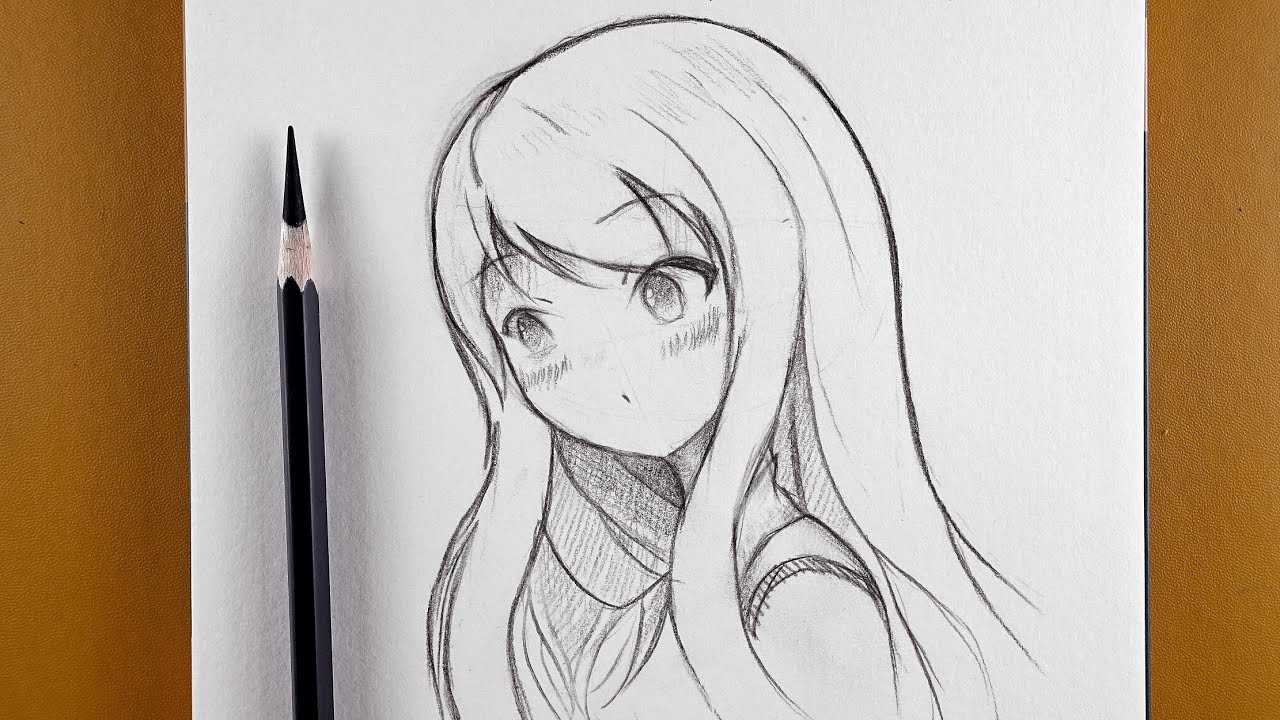 Draw Cute How To Draw Beautiful Anime Girl Step By Step Youtube