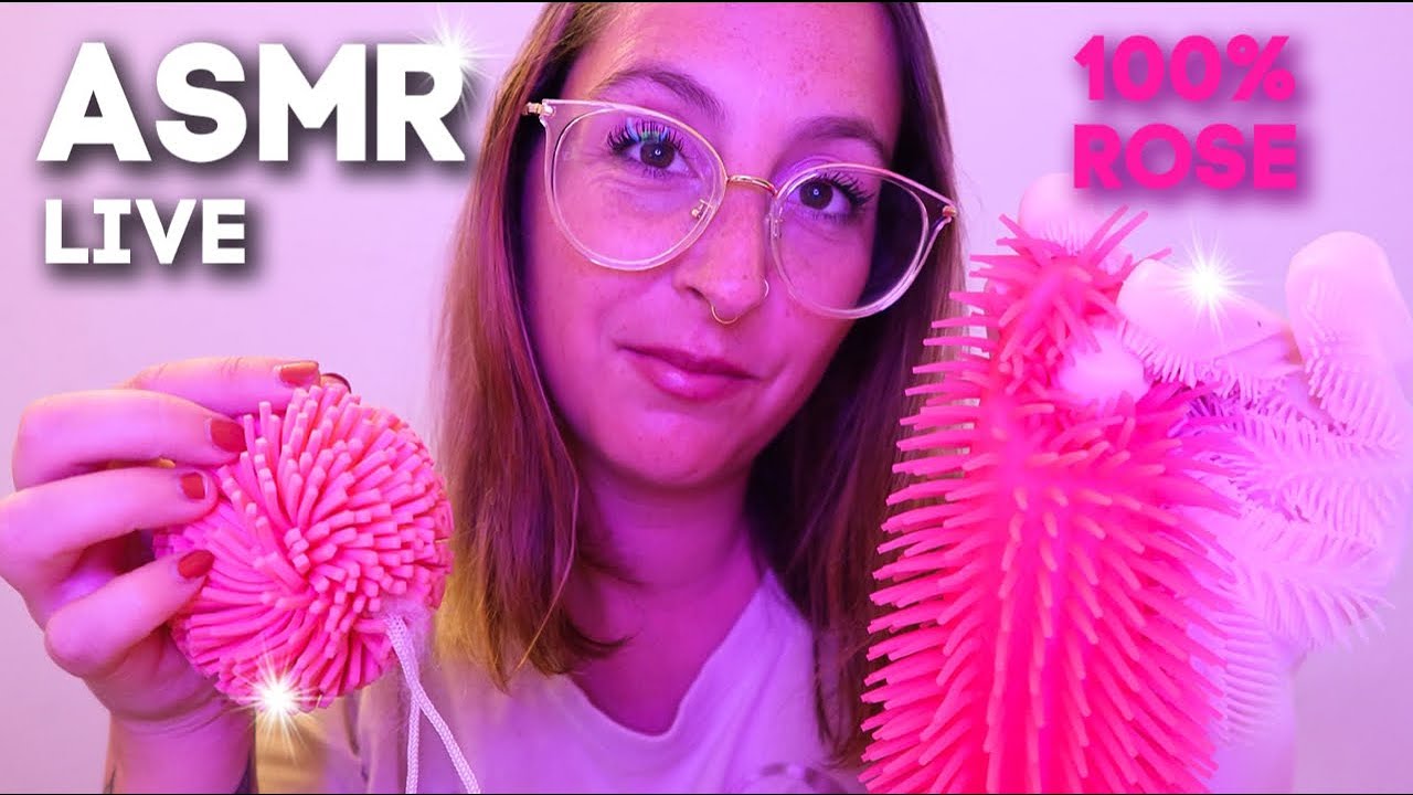 LIVE ASMR 💗 100% ROSE ! Triggers roses pour t'endormir 💕 - YouTube