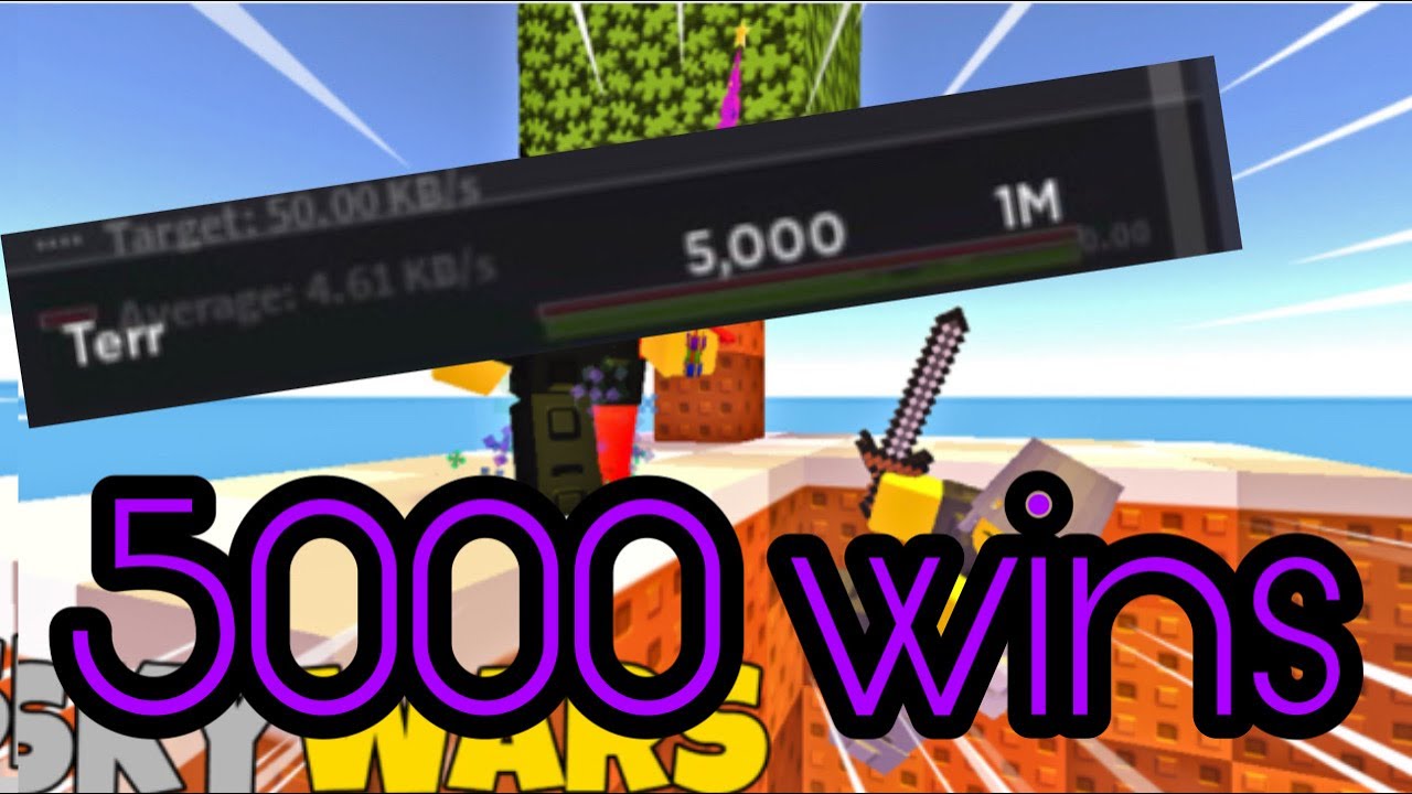 Finally Getting 5000 wins| Roblox Skywars - YouTube