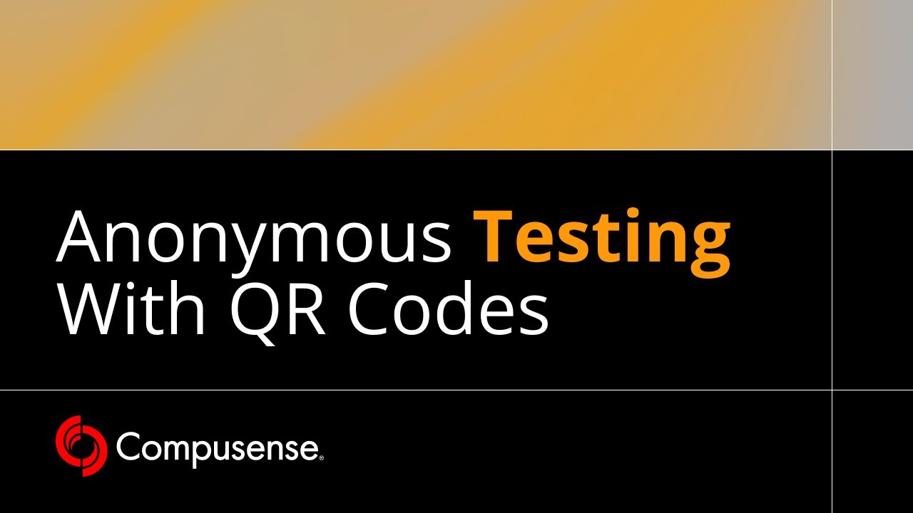 Anonymous testing with QR Codes - YouTube