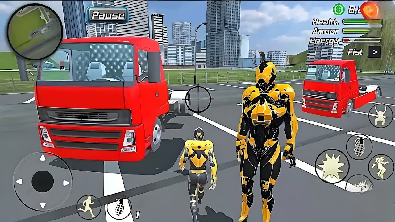 Super Crime Steel Iron Robot police killing Simulator #6 Andriod ...
