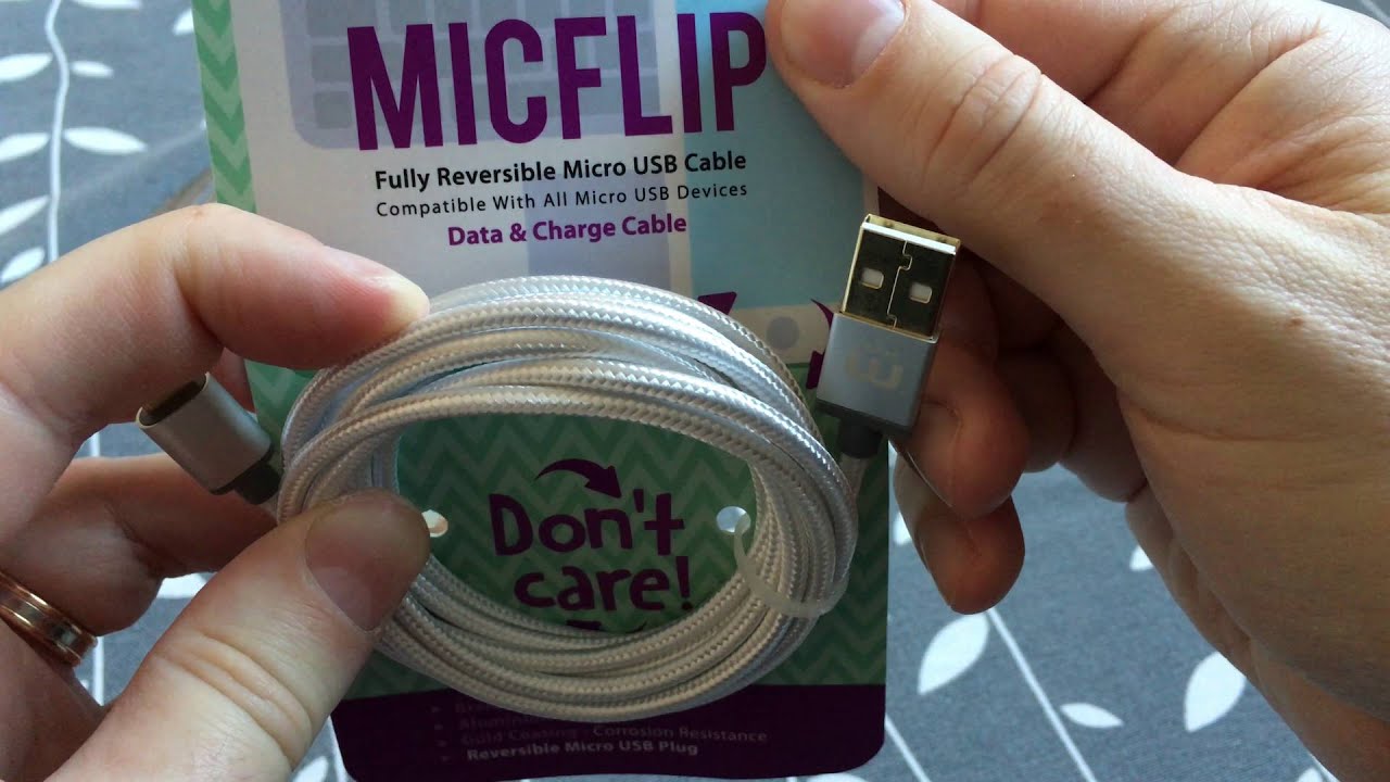 MICFLIP reversible micro USB cable UNBOXING & Hands-on - YouTube
