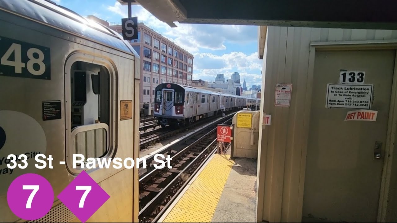 7 Local and Express Train Action at 33 st Rawson St - YouTube