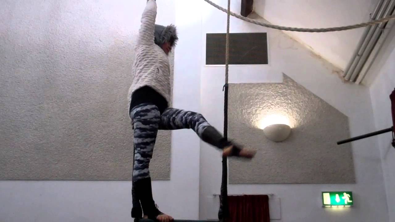 Christmas fun on static trapeze - YouTube
