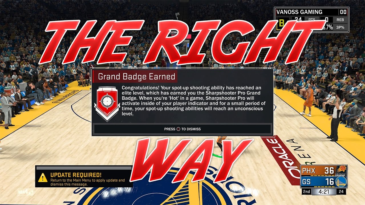 NBA 2K17 - HOW TO GET YO GRAND BADGE THE RIGHT WAY!!! - SHARPSHOOTER ...