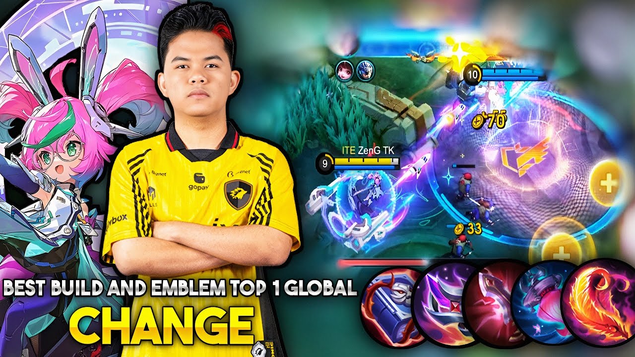 CHANGE BEST BUILD AND EMBLEM 2025 | TOP 1 GLOBAL CHANGE BUILD | SANZ ...