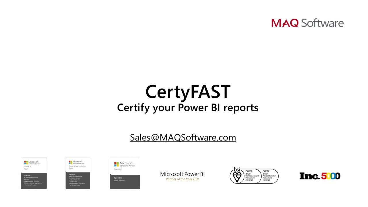 Certify Power BI reports and uphold quality standards with CertyFAST ...