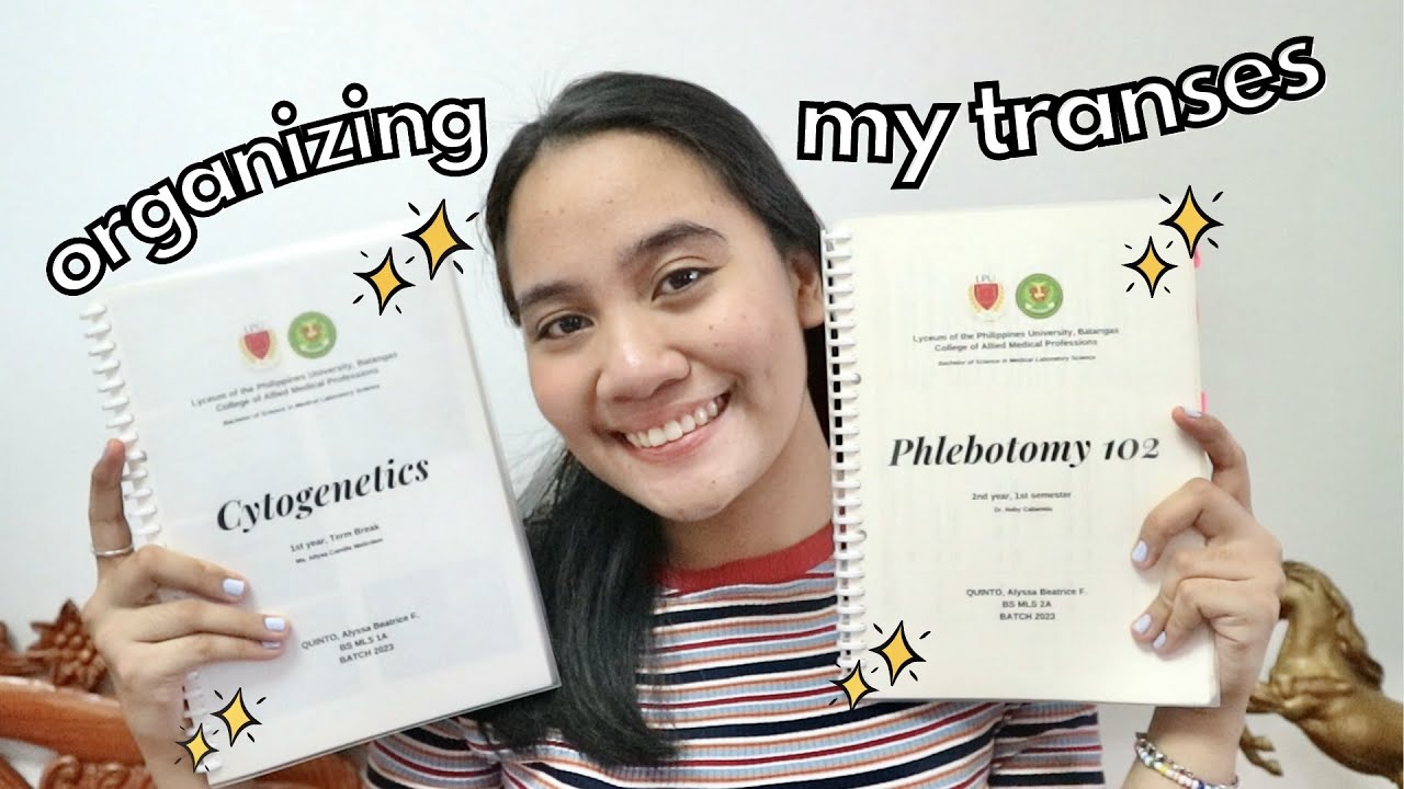 organizing my 2nd year transes! 📓 │ aly quinto - YouTube
