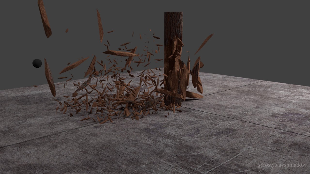 Fracture modifier wood in blender - YouTube