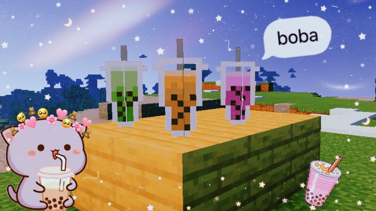 Boba tea☕ addon (mcpe addon review) - YouTube