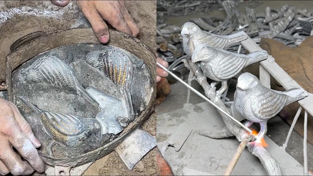 Parrot aluminum showpiece made with hard work and precision - YouTube