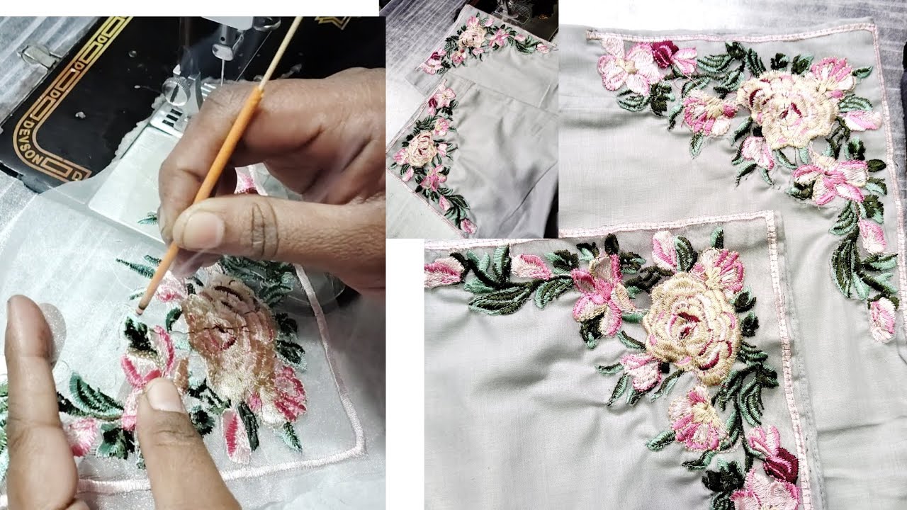 How To Attach a Readymade patch Cutting Work Design# Easy trick ...