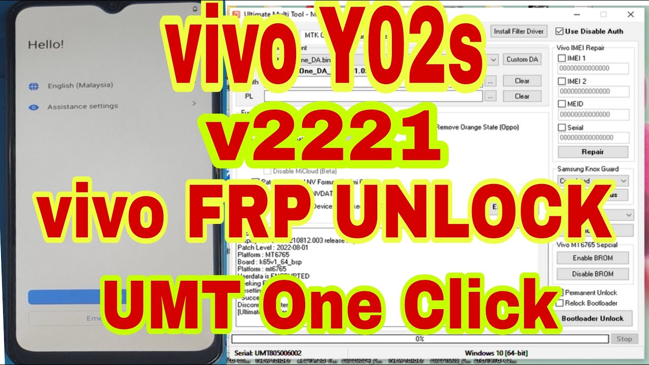 vivo y02s v2221 frp unlock umt /Vivo Y02s/Google Account Lock Android ...
