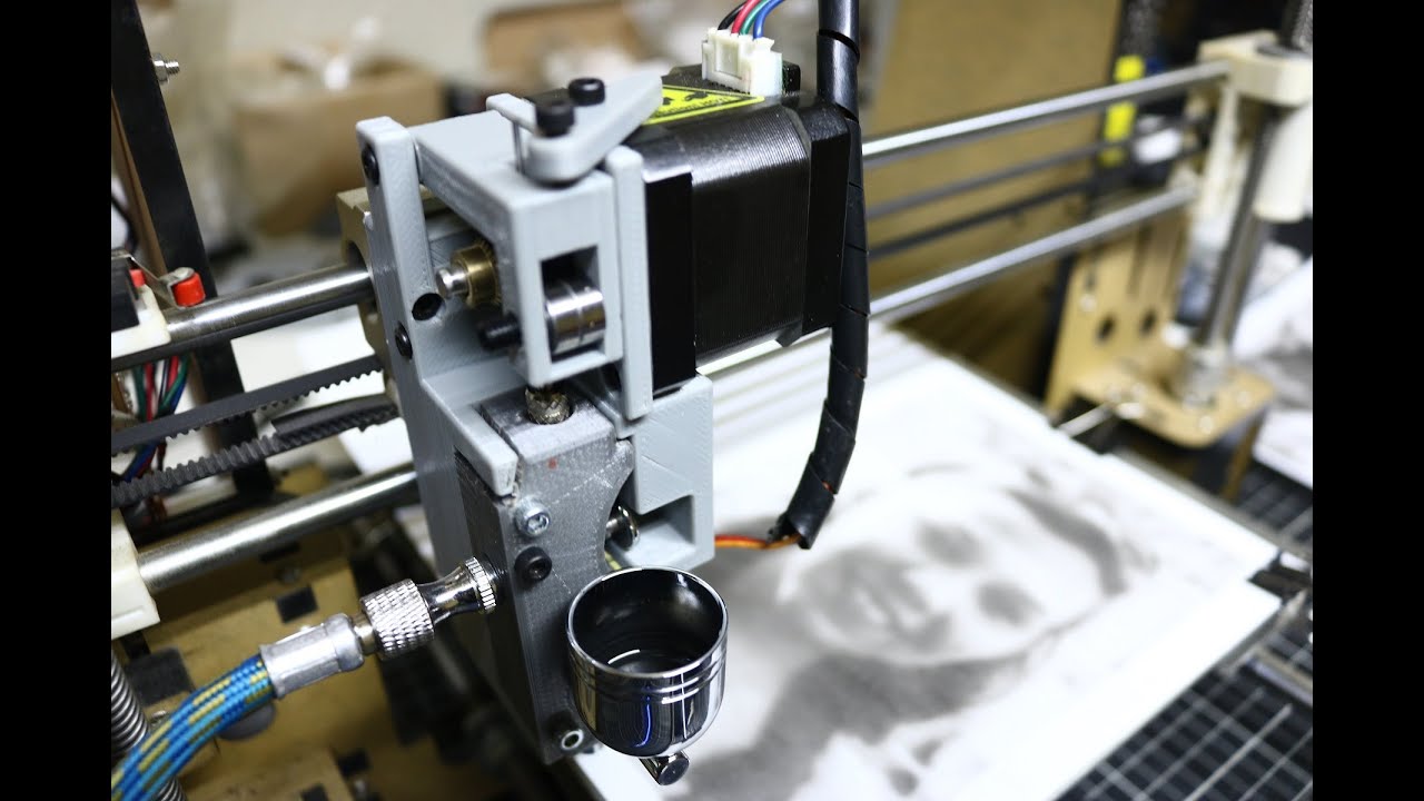 3D Printed CNC Airbrush Holder V3 Control your Airbrush with your old ...