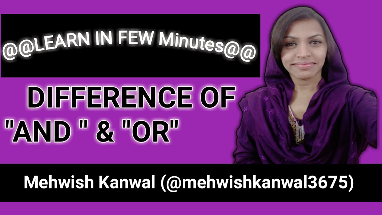 Difference of "And" (Aur) & "OR" (Ya)|Learn|Mehwish Kanwal - YouTube