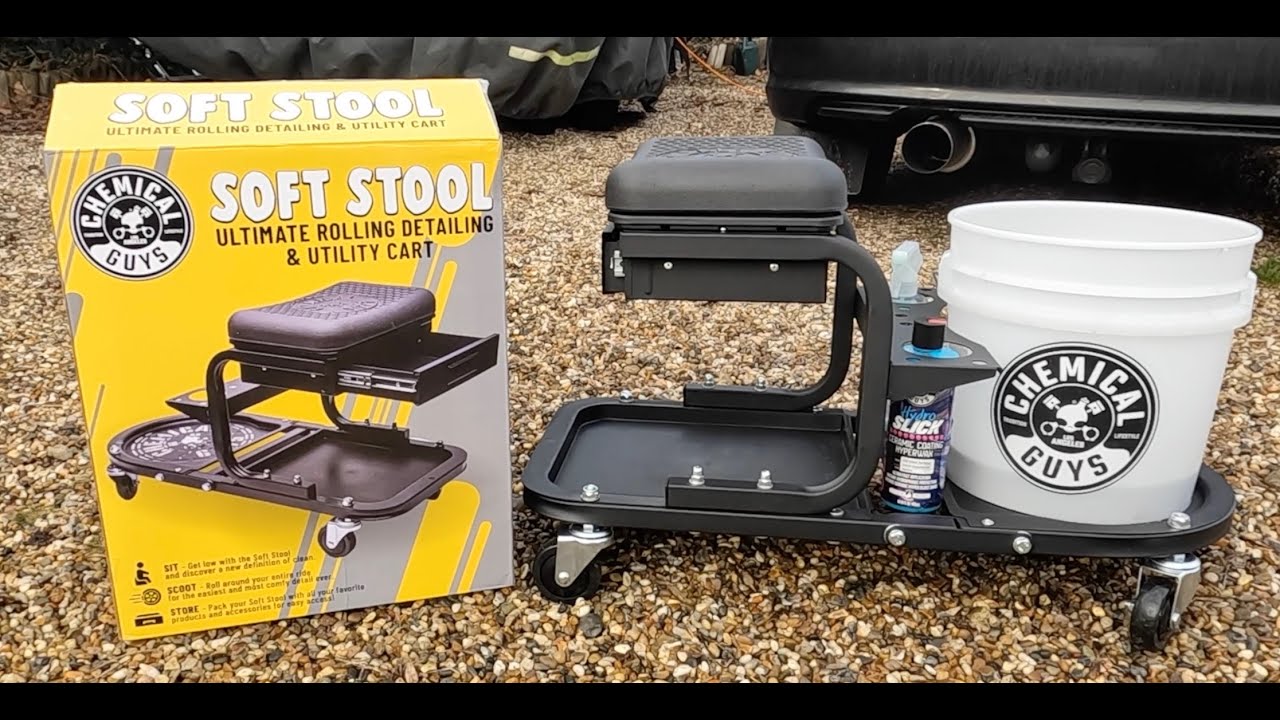 Chemical guys soft stool and valeting storage stool, unboxing, build ...