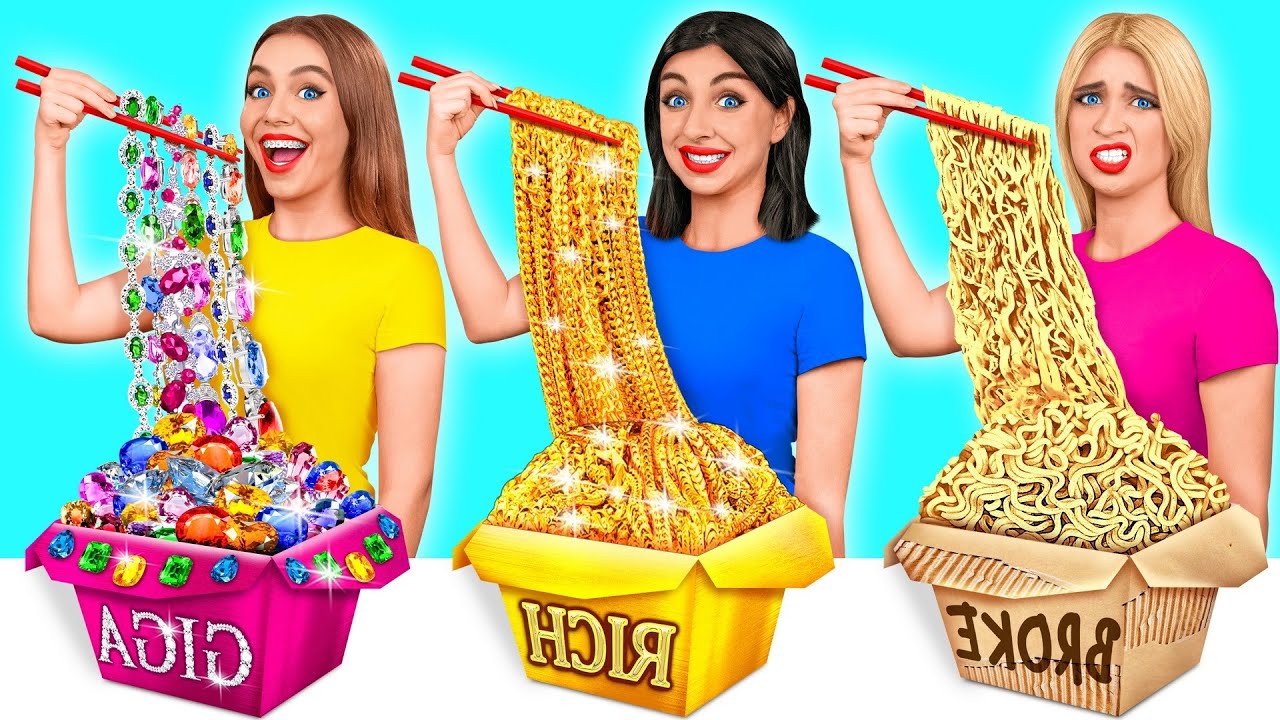 리치 vs 브로크 vs 기가 리치 푸드 챌린지 | 크레이지 챌린지 Multi DO Fun Challenge - YouTube