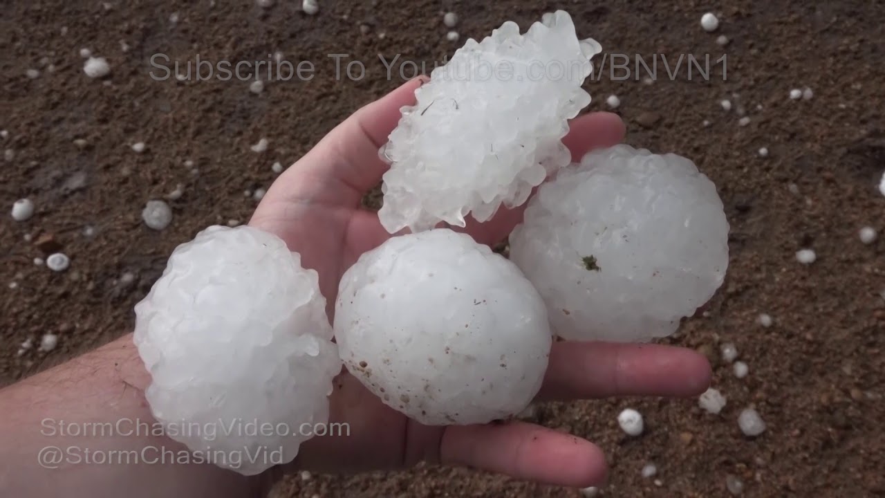 Kiowa County, KS Giant Three Inch Hail Stones - 5/13/2018 - YouTube