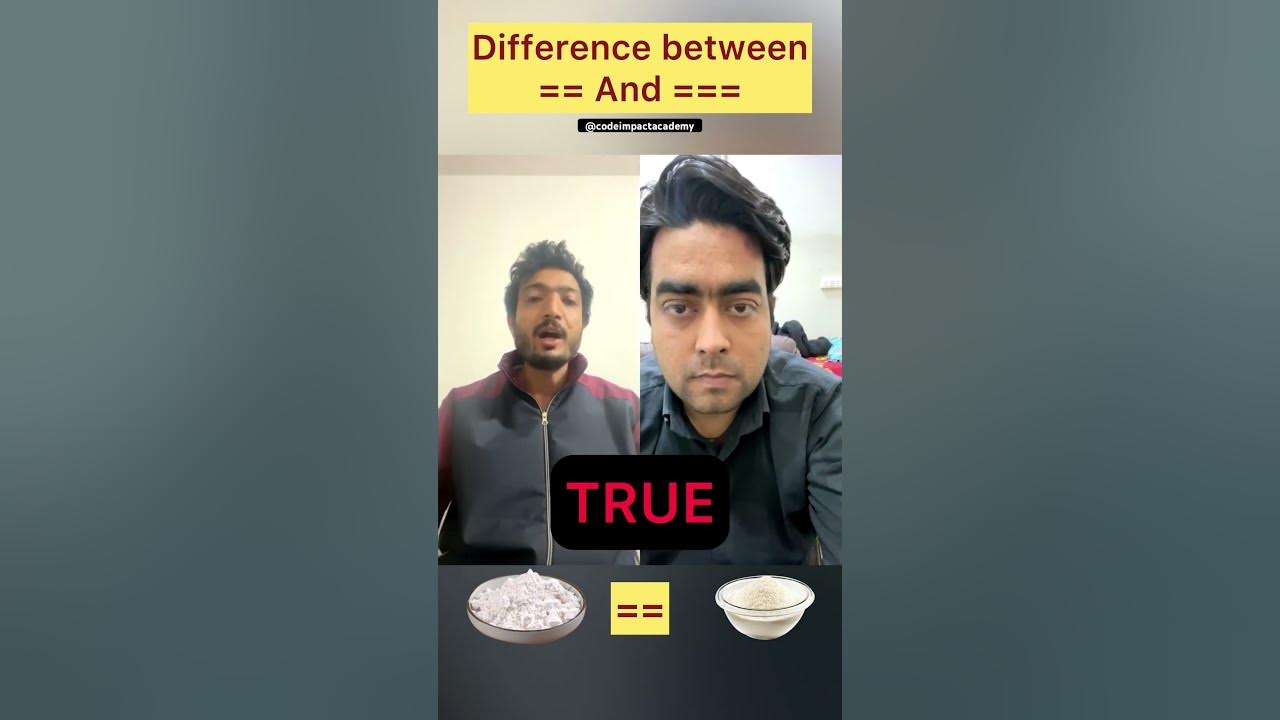 Difference Between And In Programming Codingtutorials Doubleequals Programming Youtube