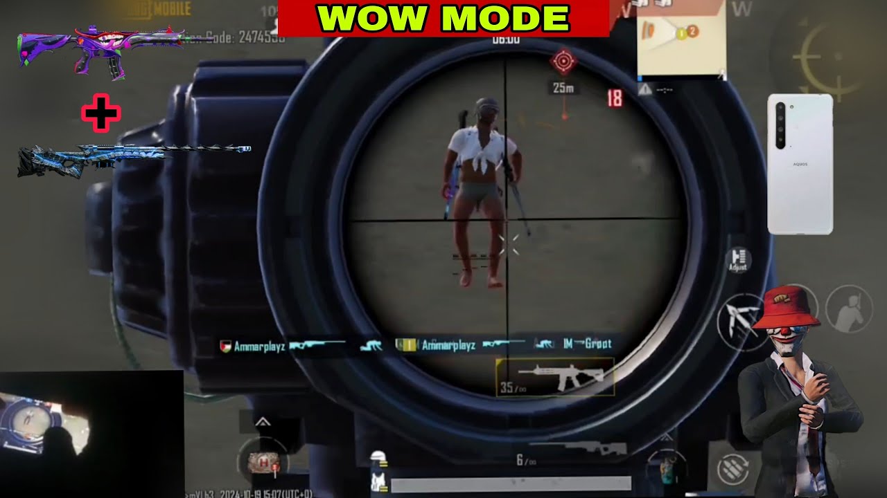 AWM + M416 wow mode gameplay || handcam gameplay.pubgmobile - YouTube