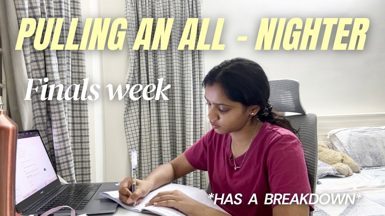 PULLING AN ALL-NIGHTER FOR EXAMS | *lots of studying* - YouTube