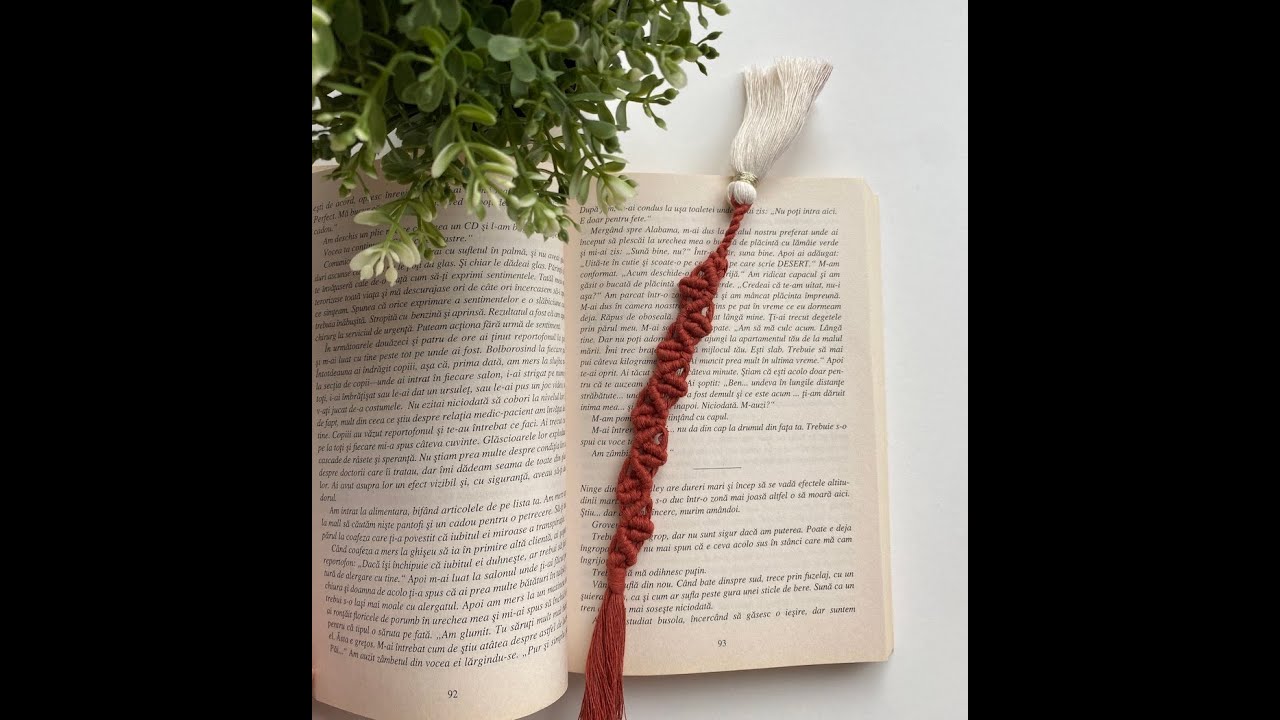 DIY Knots Bookmark Macrame Leaf Bookmark Semn de Carte Macrame ...