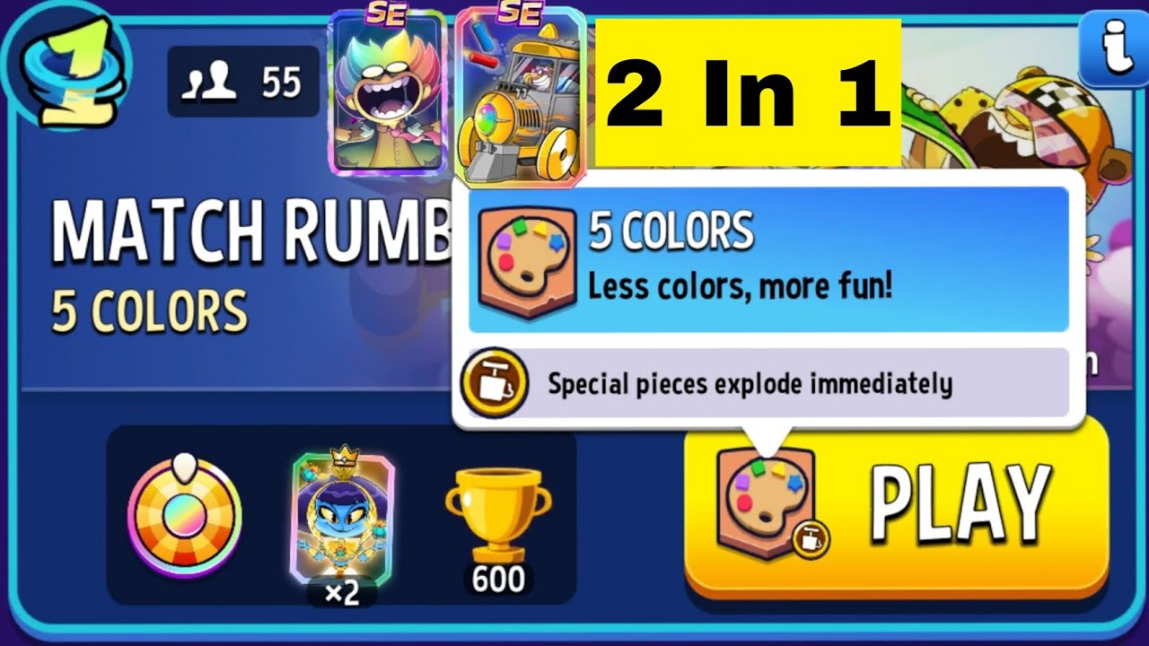 Rumble : 5 Colors Blow Em Up Rumble | Match Masters - YouTube