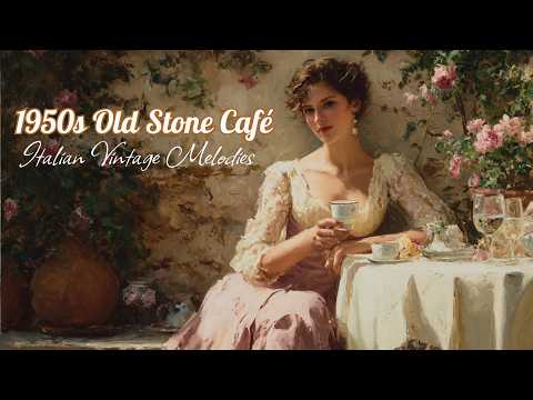 1950s Old Stone Café ☕ Italian Oldies Playlists | Bellanova Vintage Melodies
