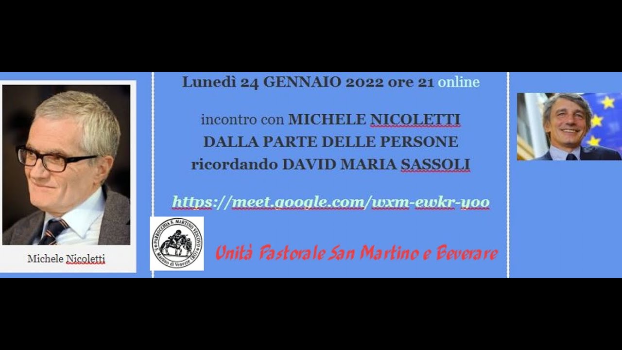 Unpastosmb -Michele Nicoletti in ricordo di David Sassoli - - YouTube