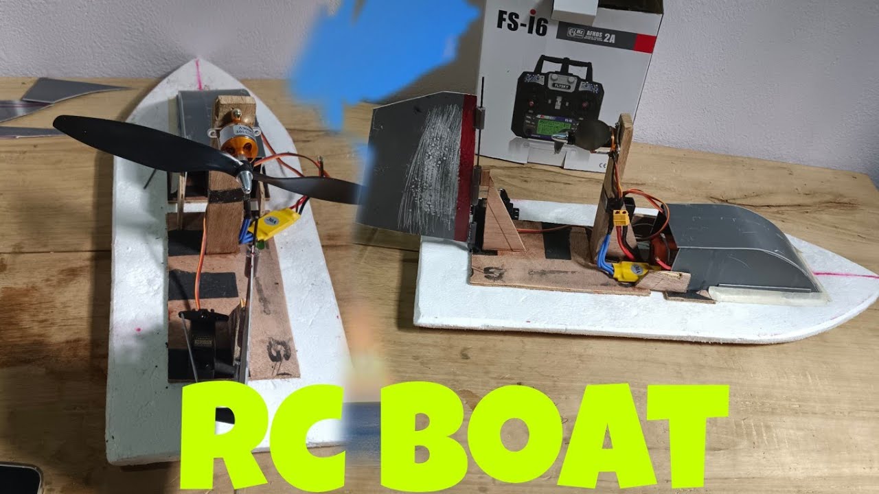 How to make rc boat || home made rc boat for brushless motor - YouTube
