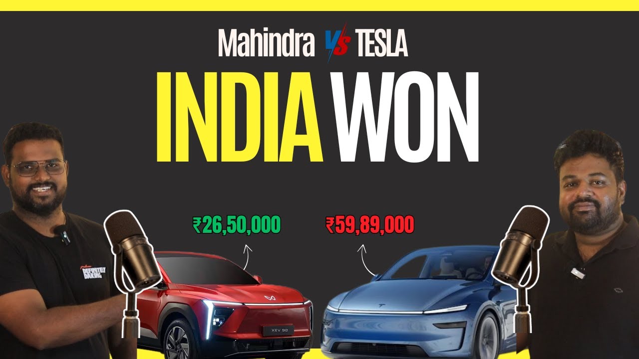 🤯 Same Style, Huge Price! Mahindra eXUV 9e vs Tesla Model Y – ₹30 Lakhs ...