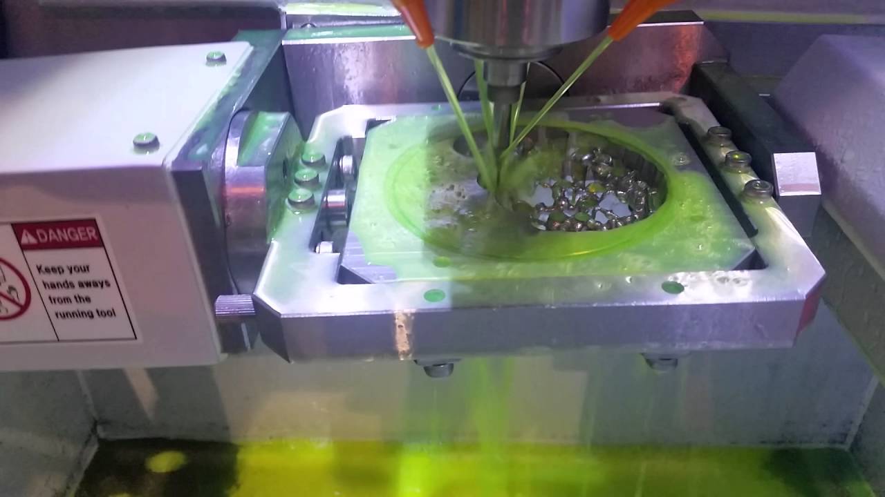 Dental_ Co-Cr 5X simulation milling - YouTube