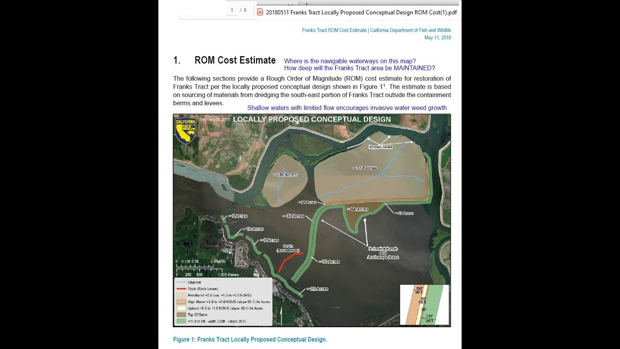 Franks Tract Barrier Plans 2020 - YouTube