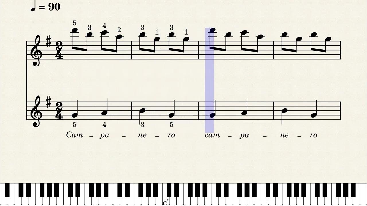 Campanero PIANO melodía en izquierda - YouTube