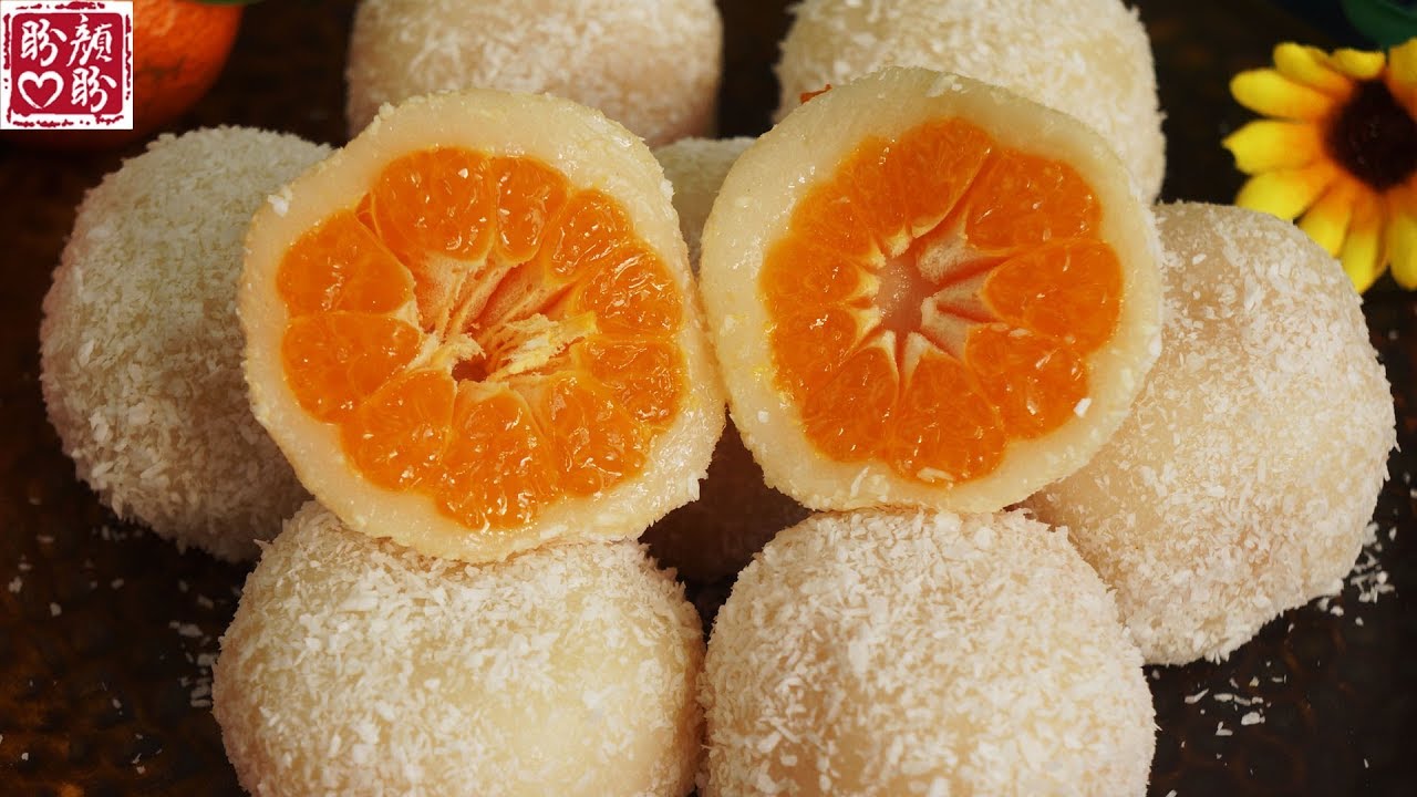 Orange glutinous rice ball。糯糯叽叽，一口爆汁的砂糖橘大福，真的超级好吃，做法非常简单！ - YouTube