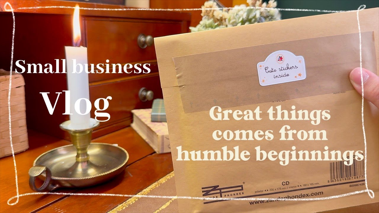 (Silent) Small business diaries cozy sticker shop vlog Packing Orders DRAWING PROCESS - YouTube