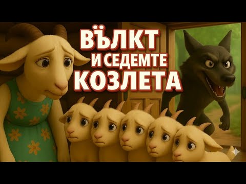 Вълкът и седемте козлета – весела приказка за деца