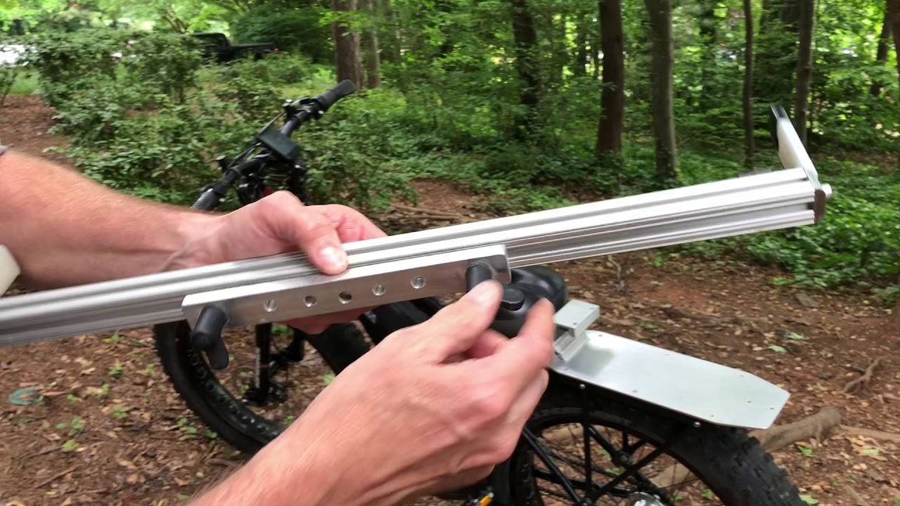 Bicycle rear rack to hold a Viper Summit deer stand. - YouTube