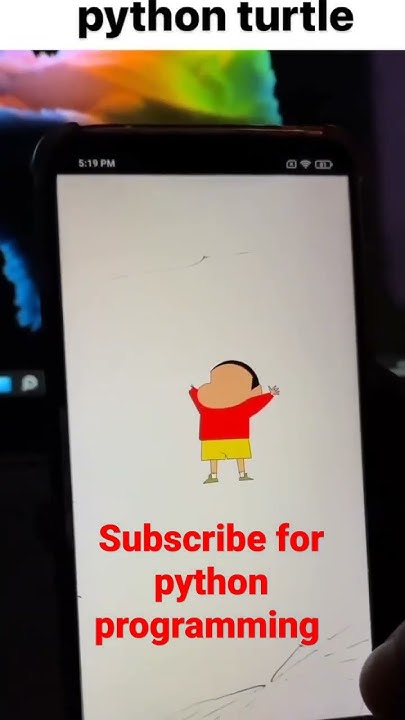 sinchan using python programming #coding #turtle #programming #python #cartoon - YouTube