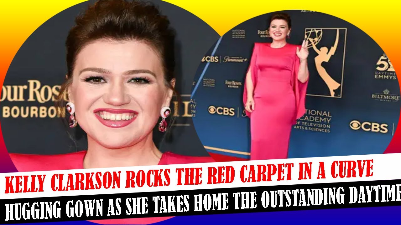 Kelly Clarkson Rocks The Red Carpet In A Curve Hugging Gown As She ...